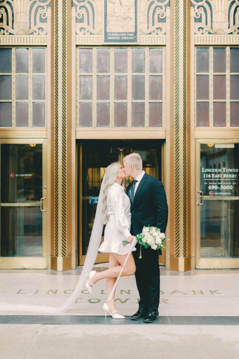 A Chic & Stylish City Engagement Session in Indiana