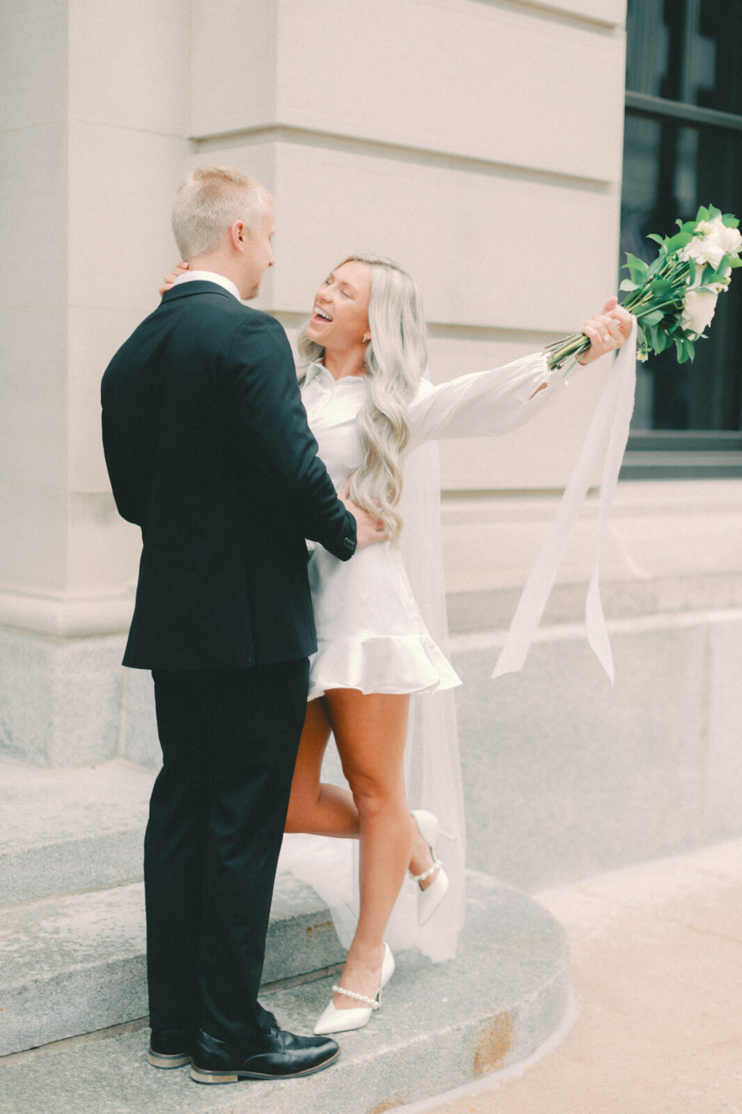 A Chic & Stylish City Engagement Session in Indiana