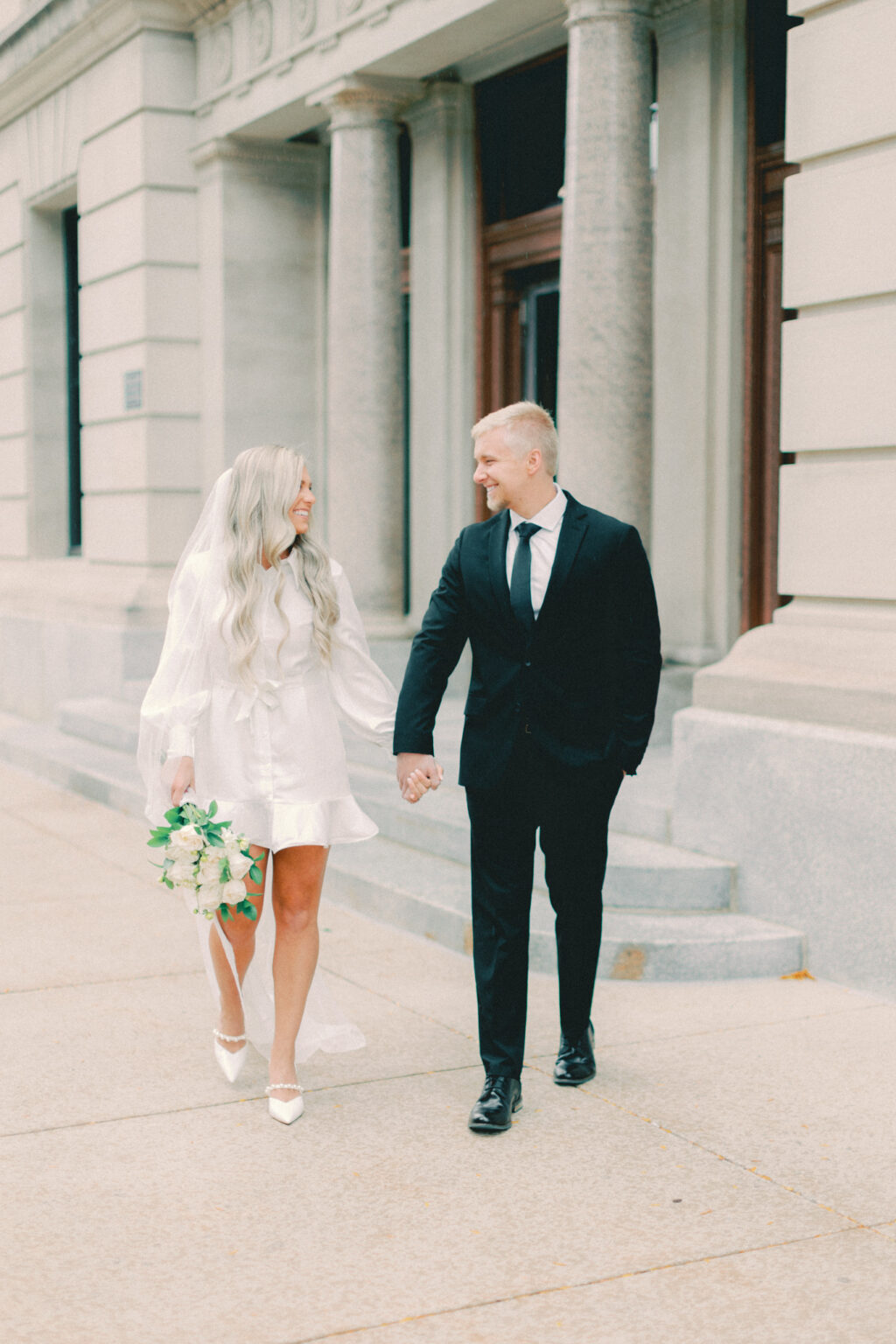 A Chic & Stylish City Engagement Session in Indiana