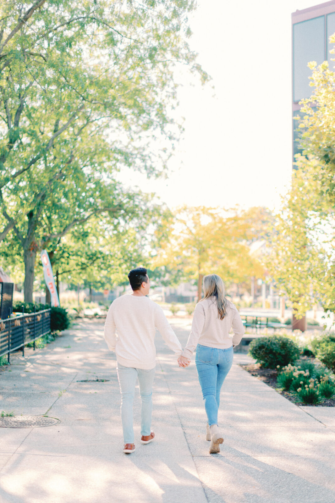 A Bubbly Engagement Session on Lake Michigan | Haley + Andrew