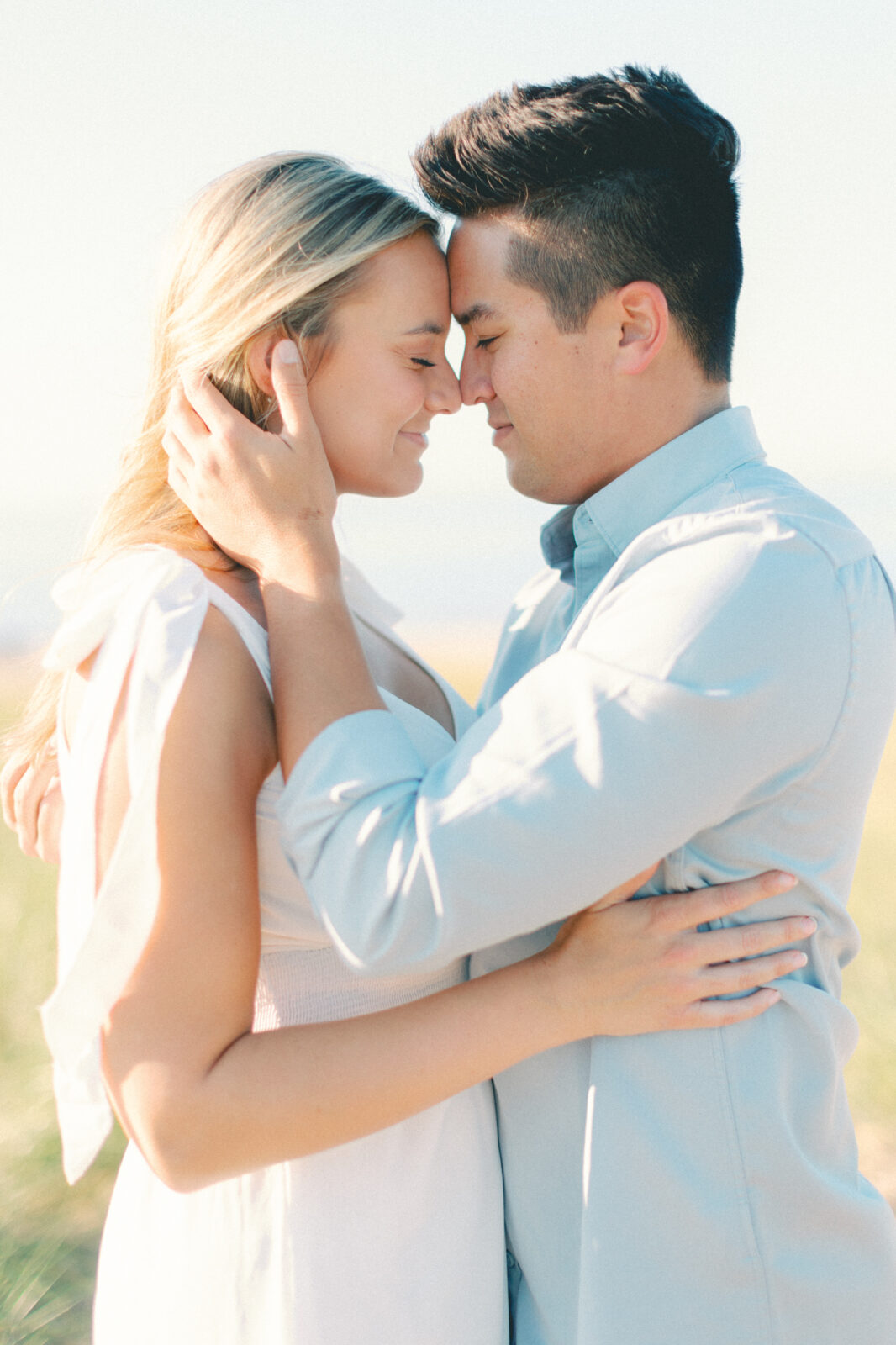 A Bubbly Engagement Session on Lake Michigan | Haley + Andrew