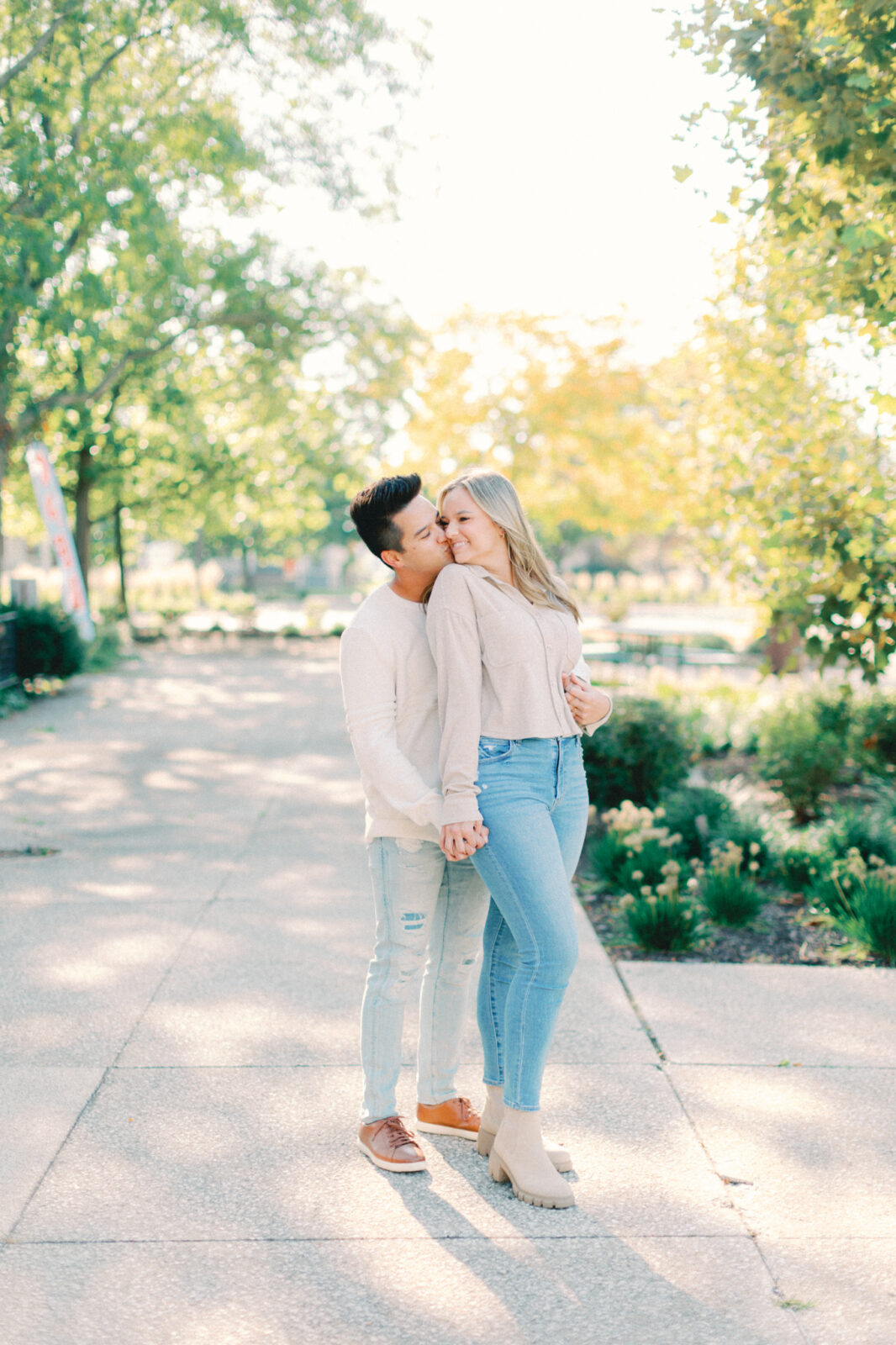 A Bubbly Engagement Session on Lake Michigan | Haley + Andrew