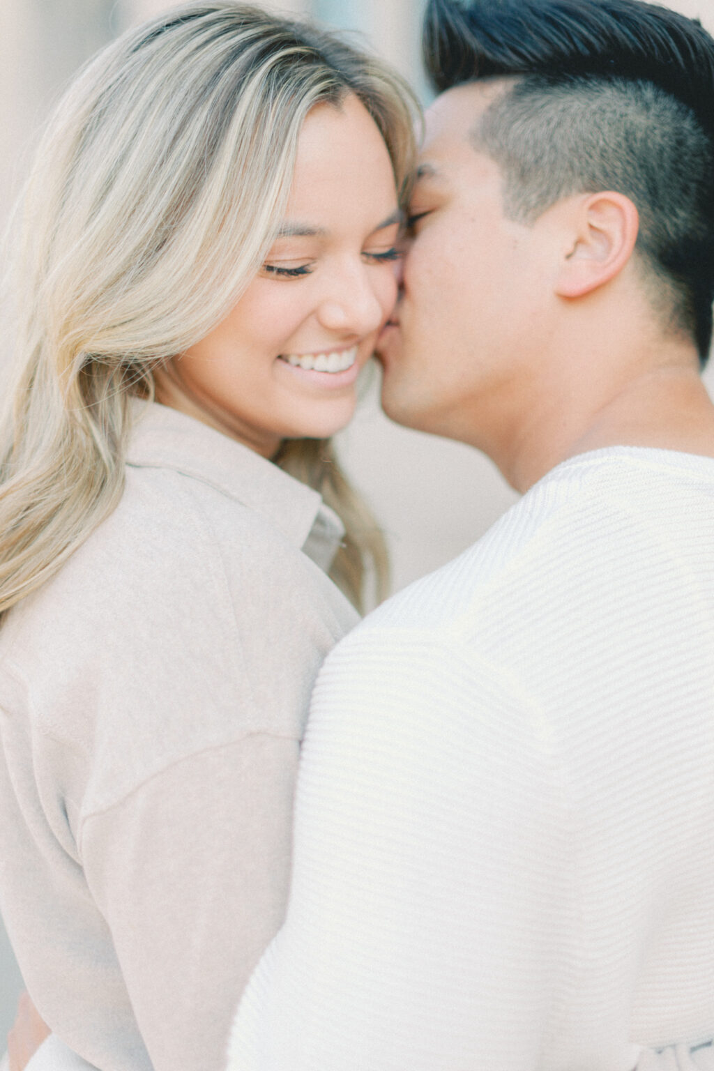 A Bubbly Engagement Session on Lake Michigan | Haley + Andrew