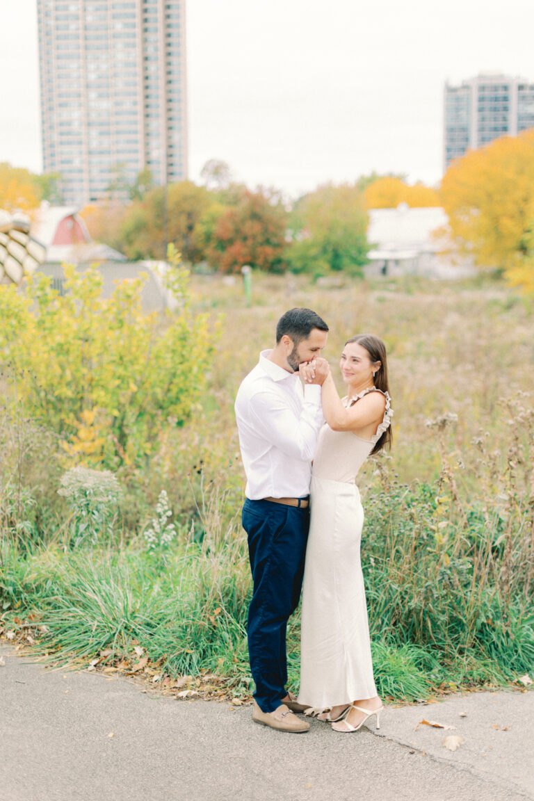 A Refined Fall Engagement in Downtown Chicago | Cat + Joe